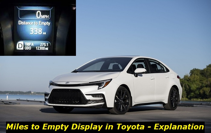Toyota Corolla Miles-to-Empty Display: Instructions and Common Problems