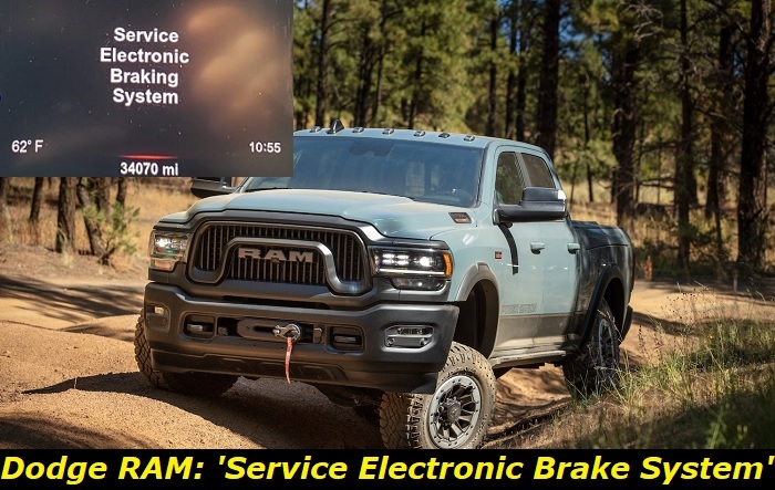 “Service Electronic Braking System” Dodge RAM – What’s Wrong?
