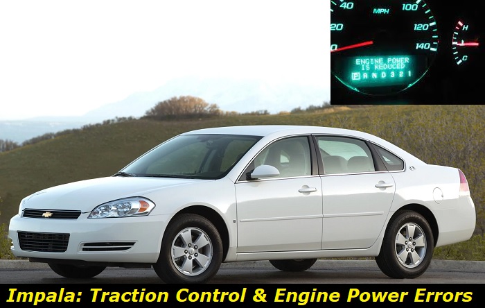 “Service Traction Control, Engine Power Reduced” in Chevy Impala. What ...